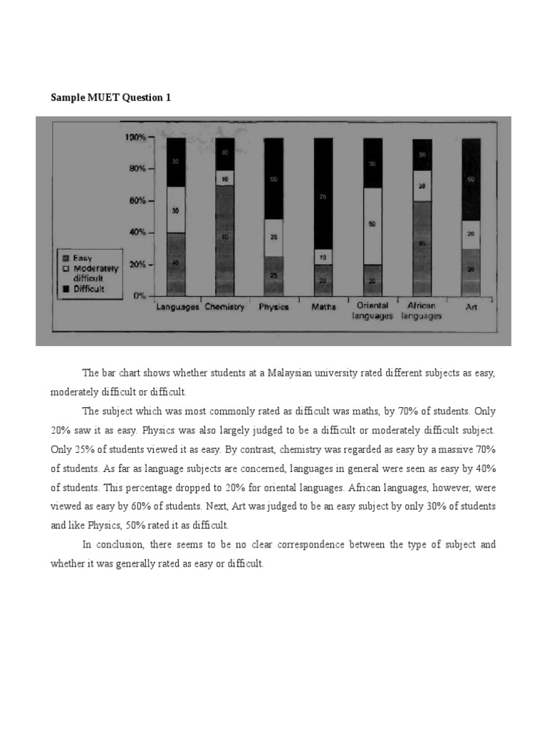 Sample MUET Question 1 | PDF