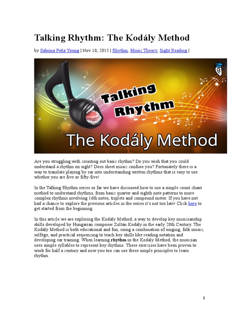 Talking Rhythm | PDF | Rhythm | Sheet Music