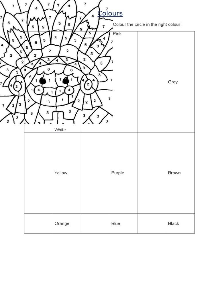 Colouring book with colour identification activities | PDF
