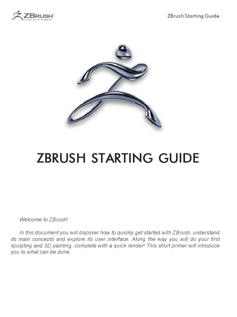 ZBrush Starting Guide | PDF | 3 D Computer Graphics | Icon (Computing)