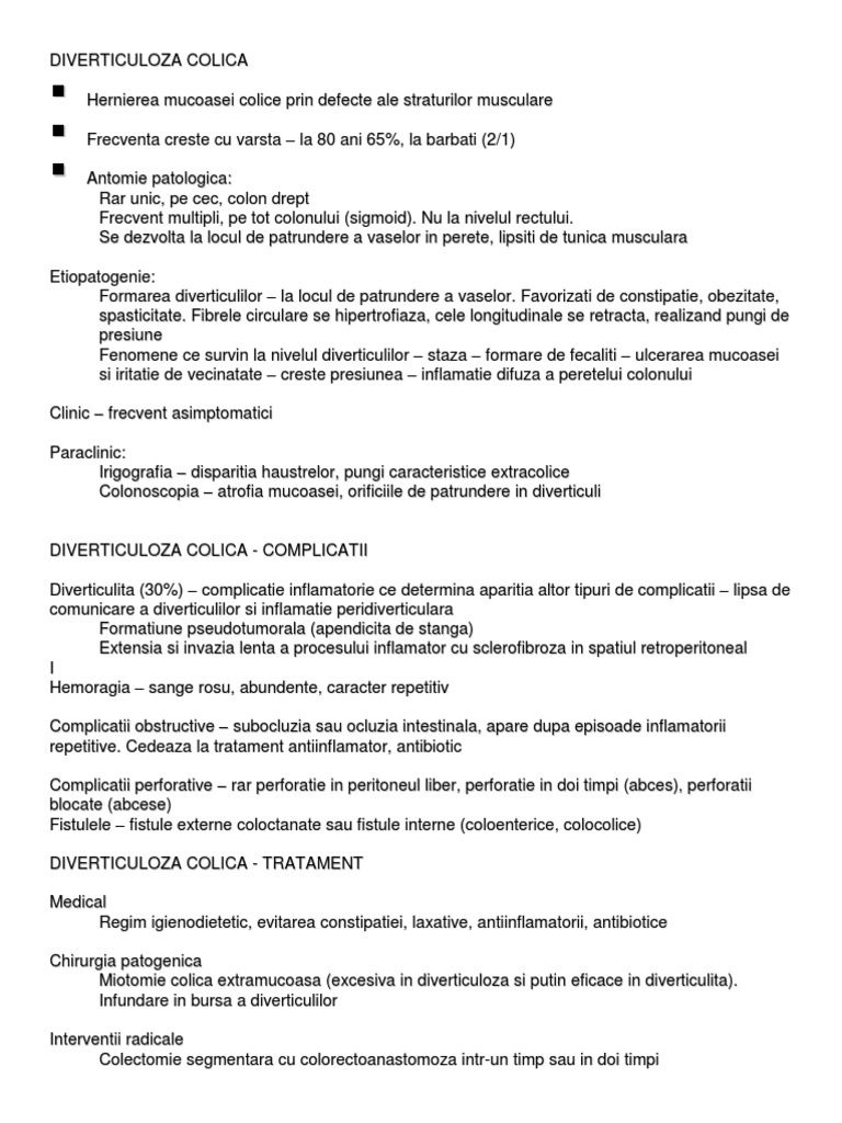 Diverticuloza Colica | PDF