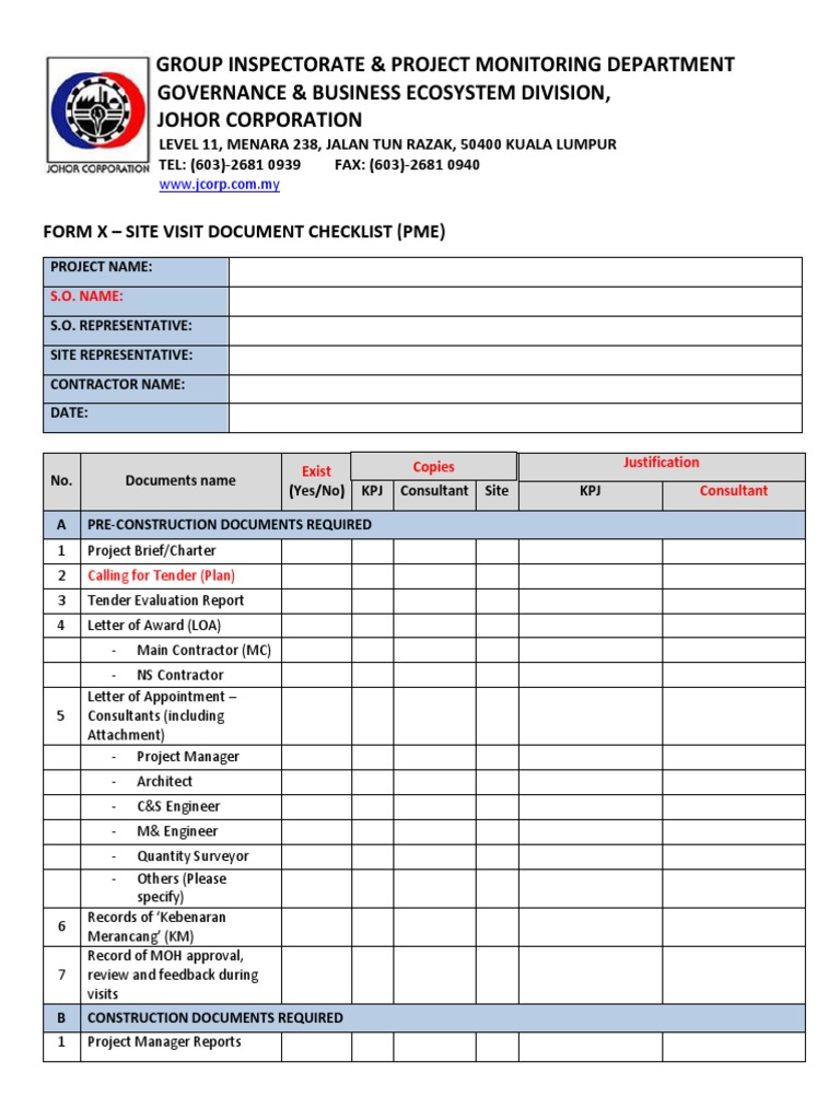 Form # PME - Site Visit - MMM | PDF | Engineering | Business