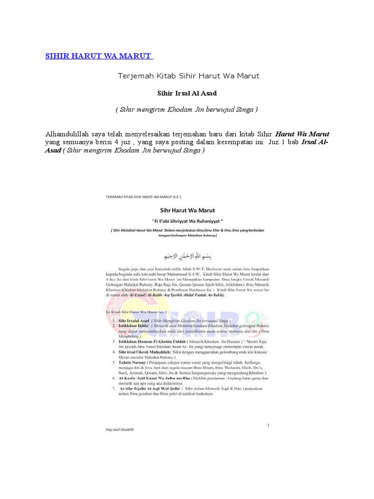 Sihir Harut Marut | PDF