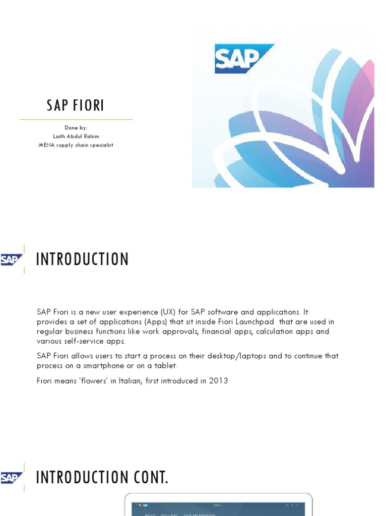 SAP Fiori | PDF | Application Software | Computing
