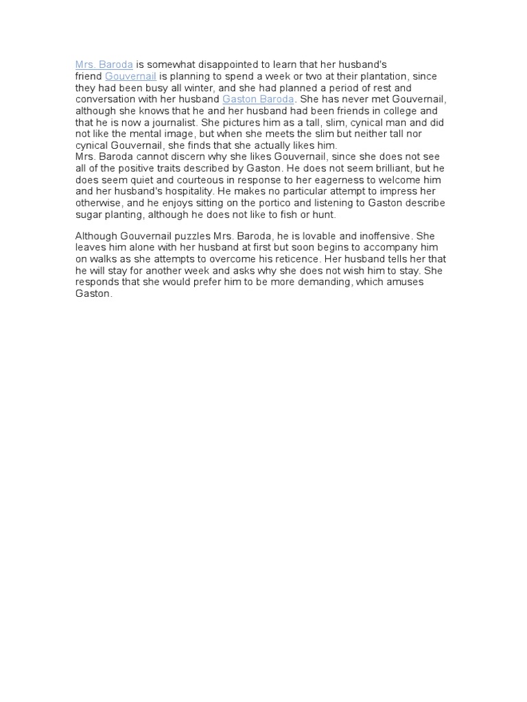 A Respectable Woman Summary | PDF