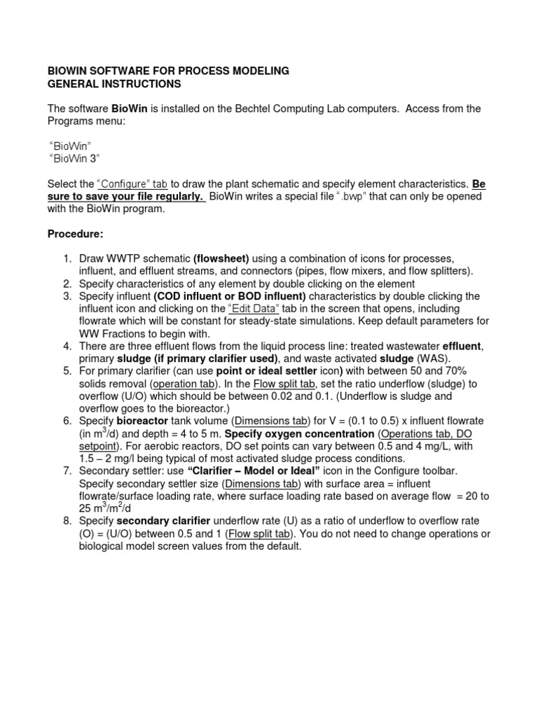 Biowin Instructions | PDF | Magnesium | Water Pollution