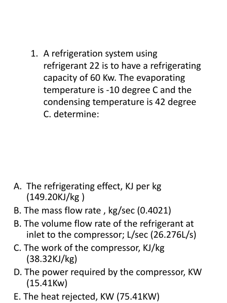 Presentation 1 | PDF | Refrigeration | Ton