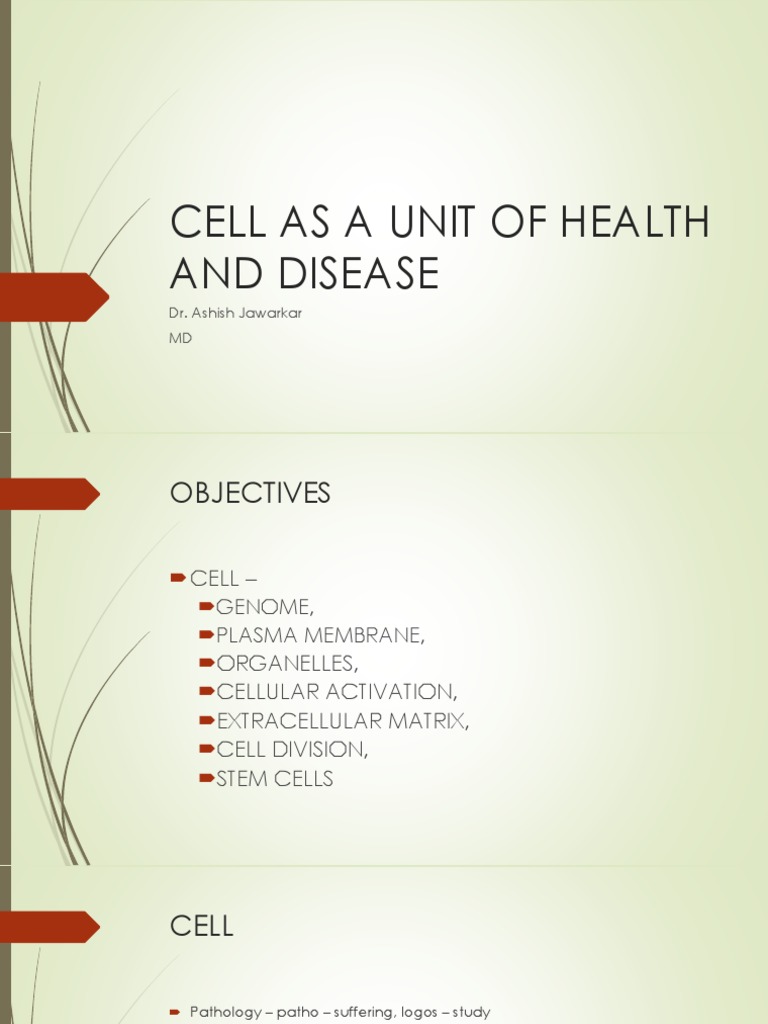 Cell Biology: Health and Disease Overview | PDF | Cell Signaling | Stem ...