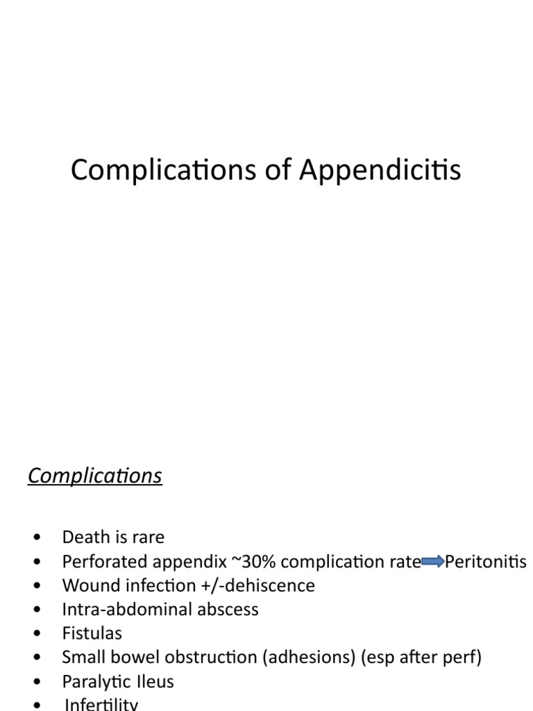 Complications of Appendicitis | PDF | Medical Specialties | Clinical ...