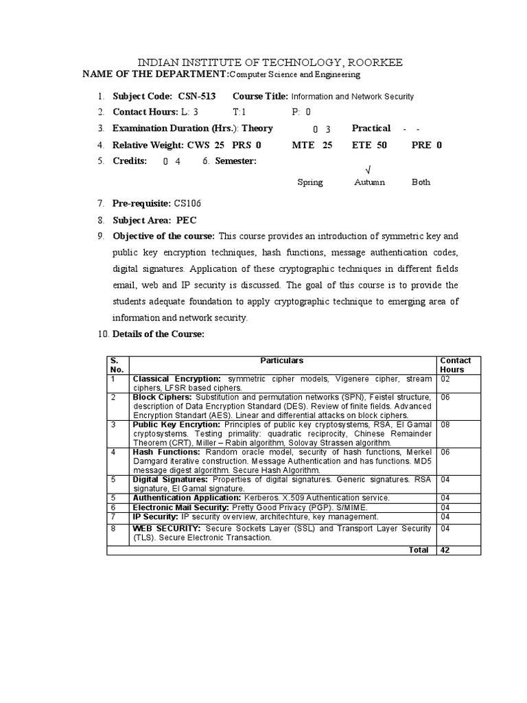 CSN 513 Ins | PDF | Cryptography | Key (Cryptography)