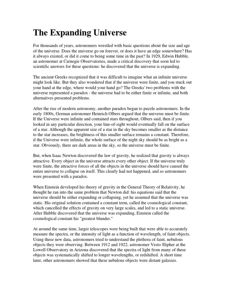 Life Is It | PDF | Metric Expansion Of Space | Big Bang