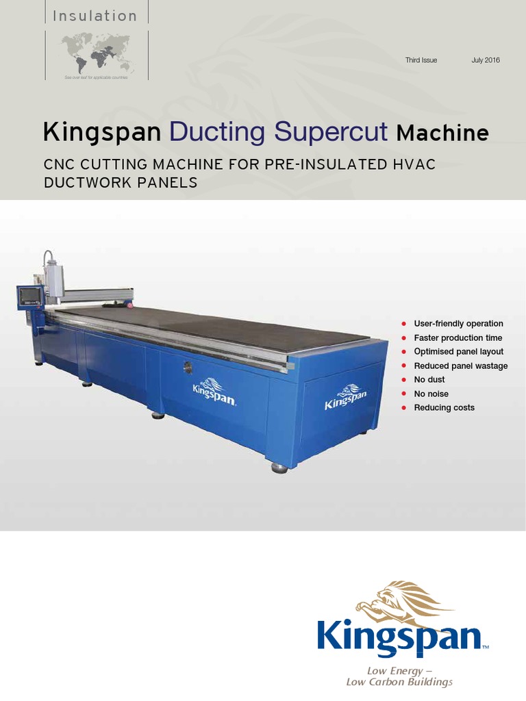 Kingspan Ducting Supercut Machine Overview | PDF | Duct (Flow ...
