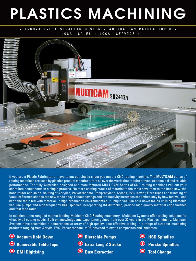 Multicam Plastics Brochure Pdf Numerical Control Plastic