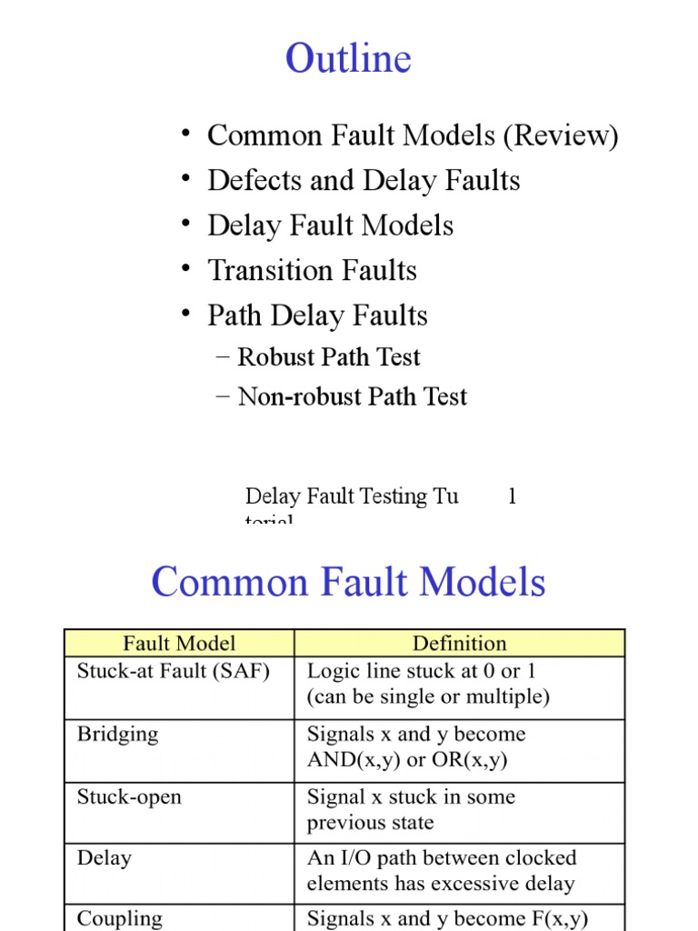 6 Delay Fault Testing Tutorial | PDF | Computer Engineering ...