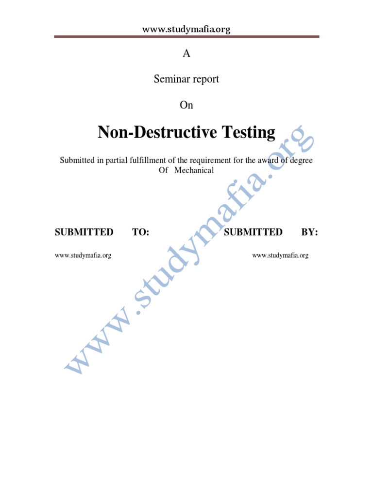 123 NDT-report.pdf | Nondestructive Testing | X Ray
