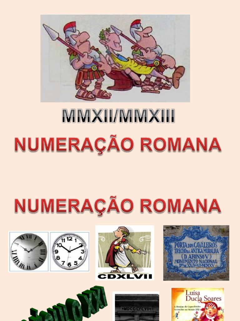 Numeracao Romana | Comunicação Escrita | Escrita