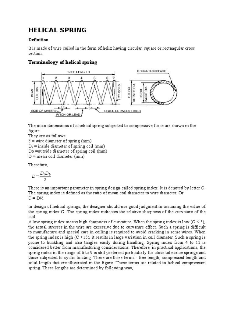 Helical Spring | PDF | Helix | Stiffness