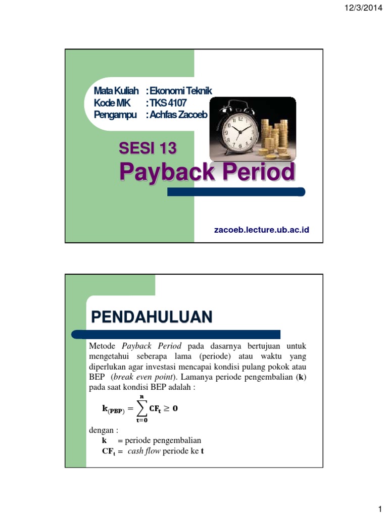 13 Payback Period | PDF