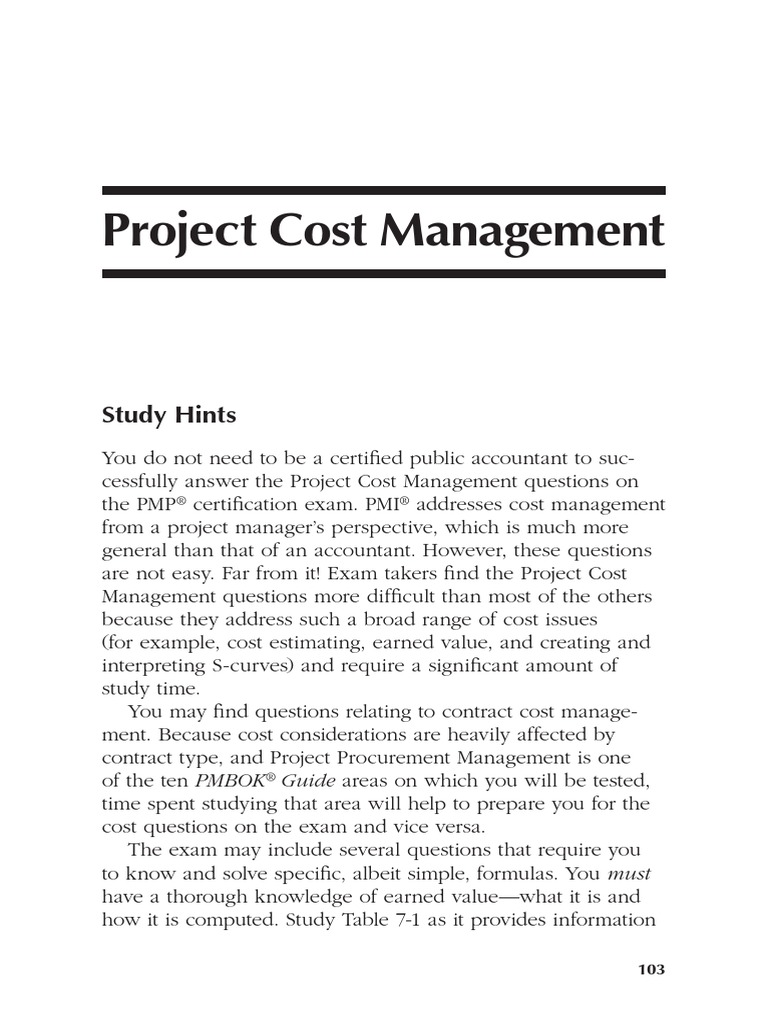 Project Cost Management | PDF | Cost Accounting | Test (Assessment)