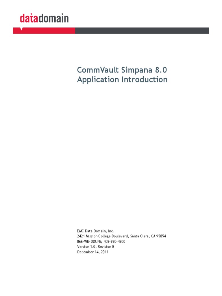 BPG Data Domain Commvault | PDF | Backup | File System