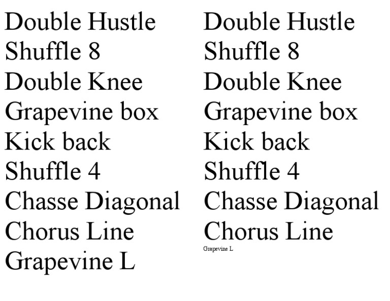 Dance Routine Steps Compilation | PDF | Language Arts & Discipline