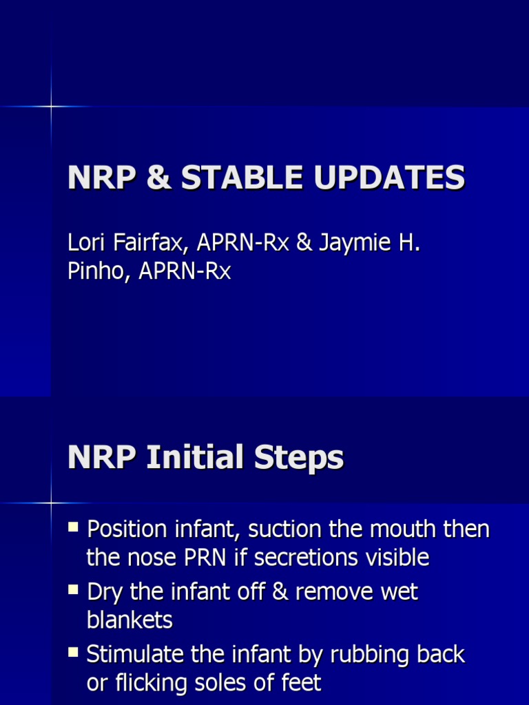 NRP Stable Updates | PDF | Medical Specialties | Physiology