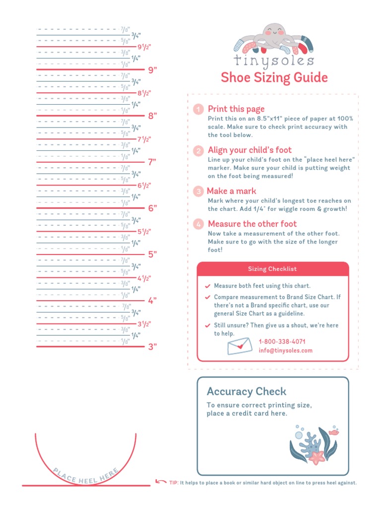 TinySoles Kids Size Chart | PDF | Foot