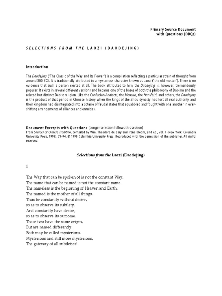 Laozi Daodejing | PDF | Laozi | Tao Te Ching