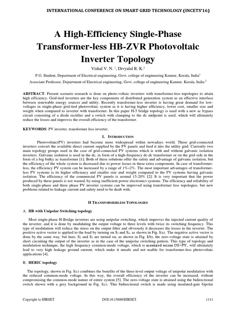 International Conference Paper 2 | PDF | Power Inverter | Photovoltaics