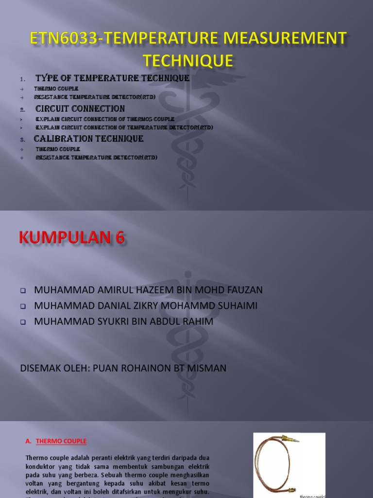 Temperature Measurement Technique | PDF
