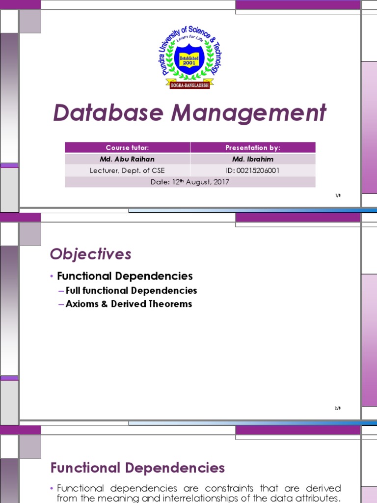 Functional Dependencies | PDF | Data Model | Scientific Modeling