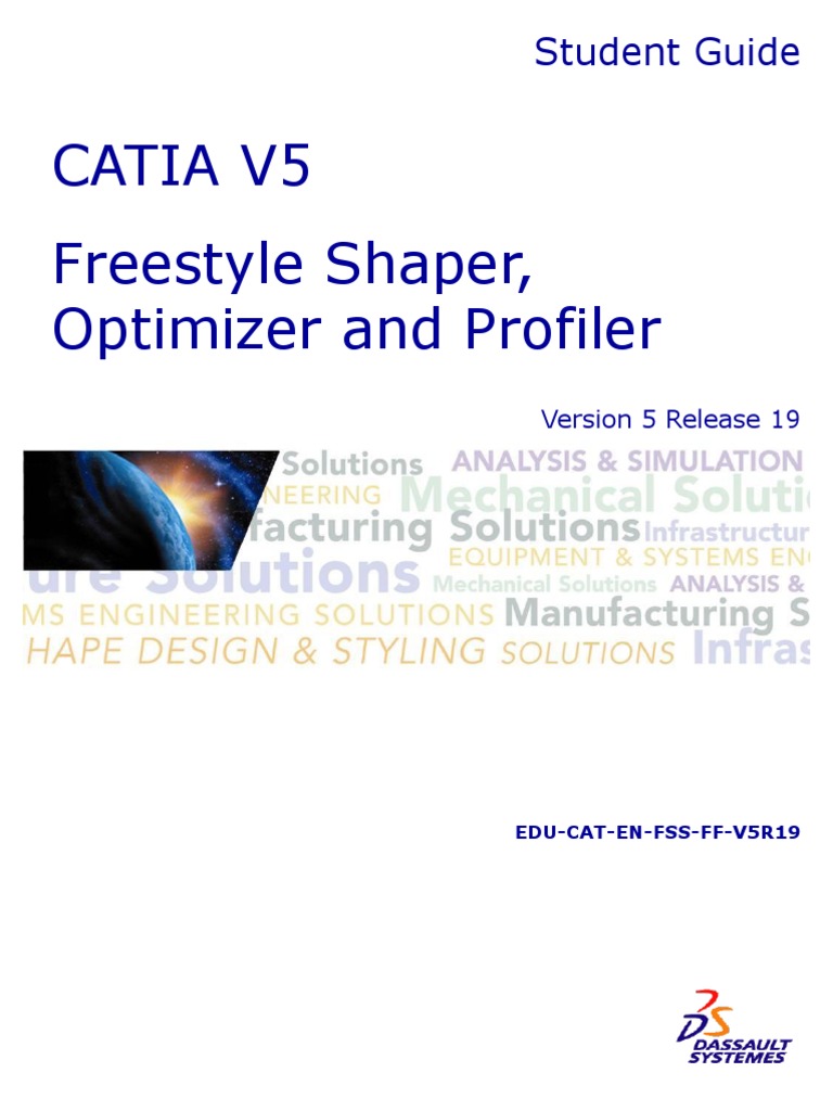 Catia V5 Freestyle Shaper, Optimizer and Profiler: Student Guide | PDF
