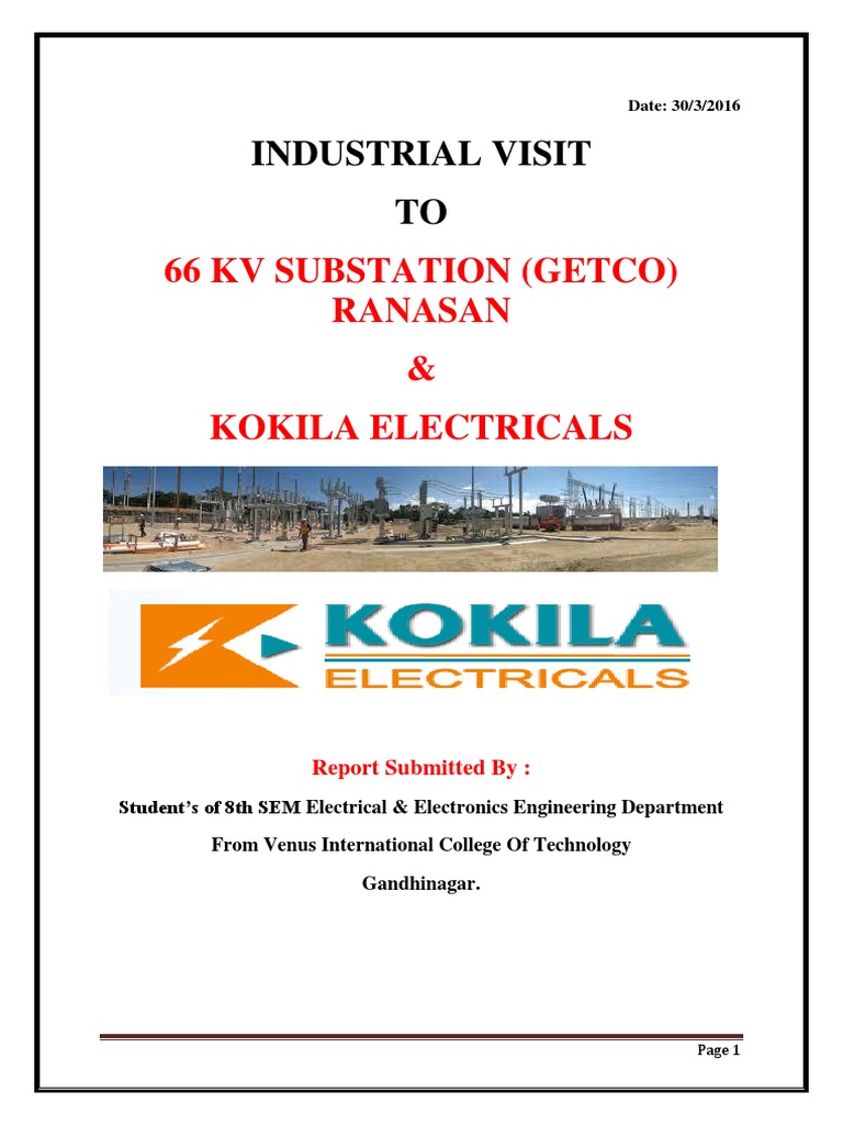 66-KV-SUBSTATION-GETCO-RANASAN.pdf | Electrical Substation | Electric ...