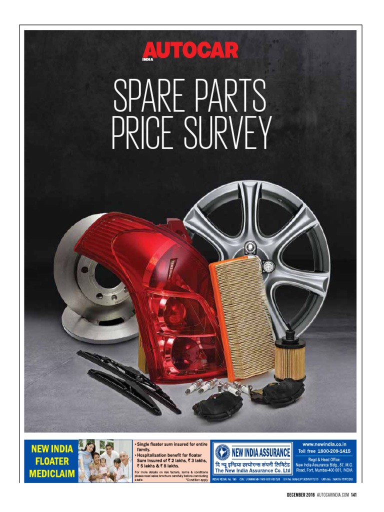 Spare Parts Price Survey 2016 | PDF | Diesel Engine | Clutch