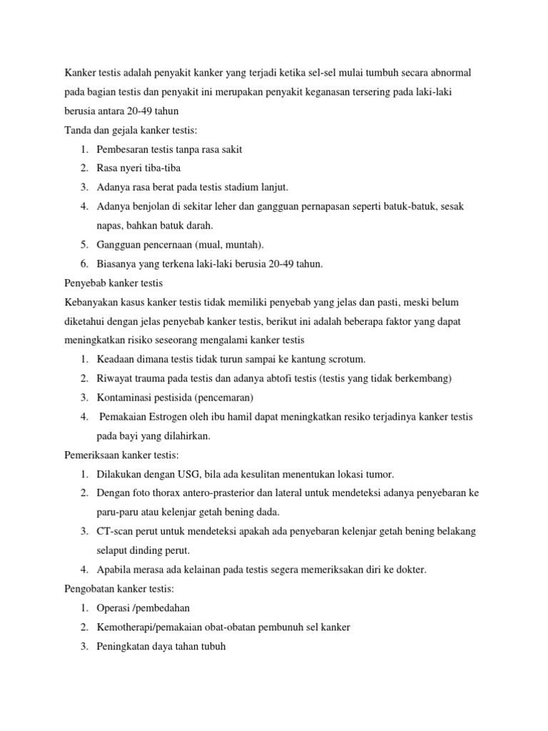 Kanker Testis | PDF