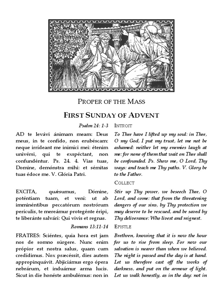 Advent Mass: First Sunday Prayers | PDF | Religious Behaviour And ...