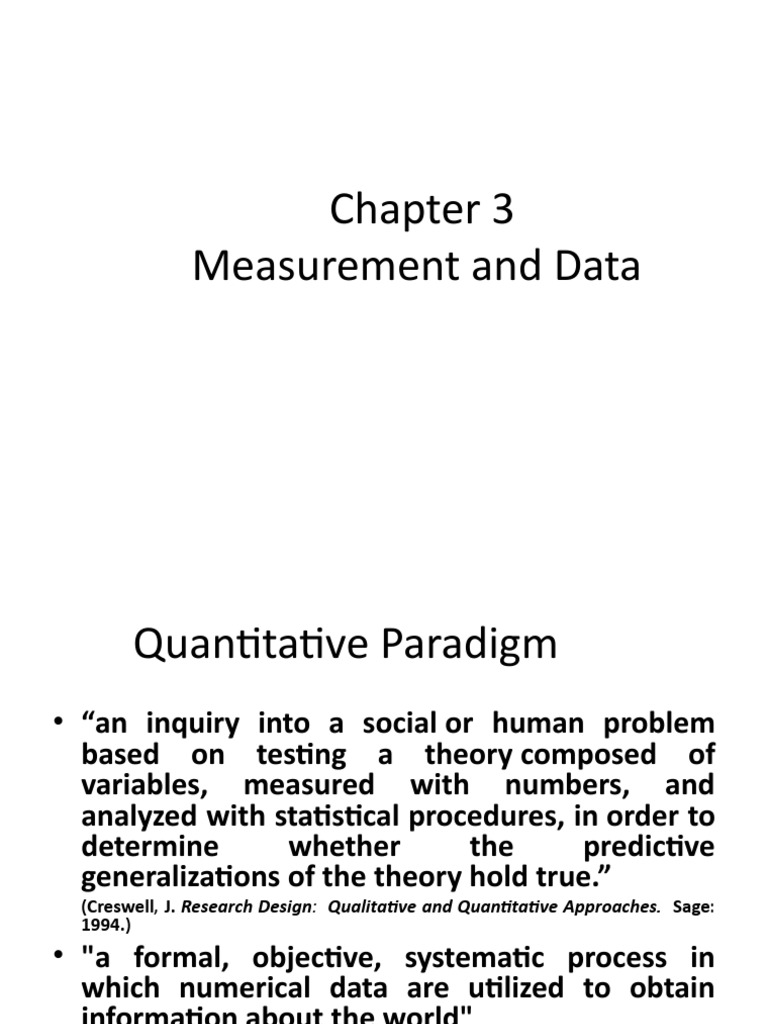 CH 3 Measurement and Data | PDF | Level Of Measurement | Quantitative ...