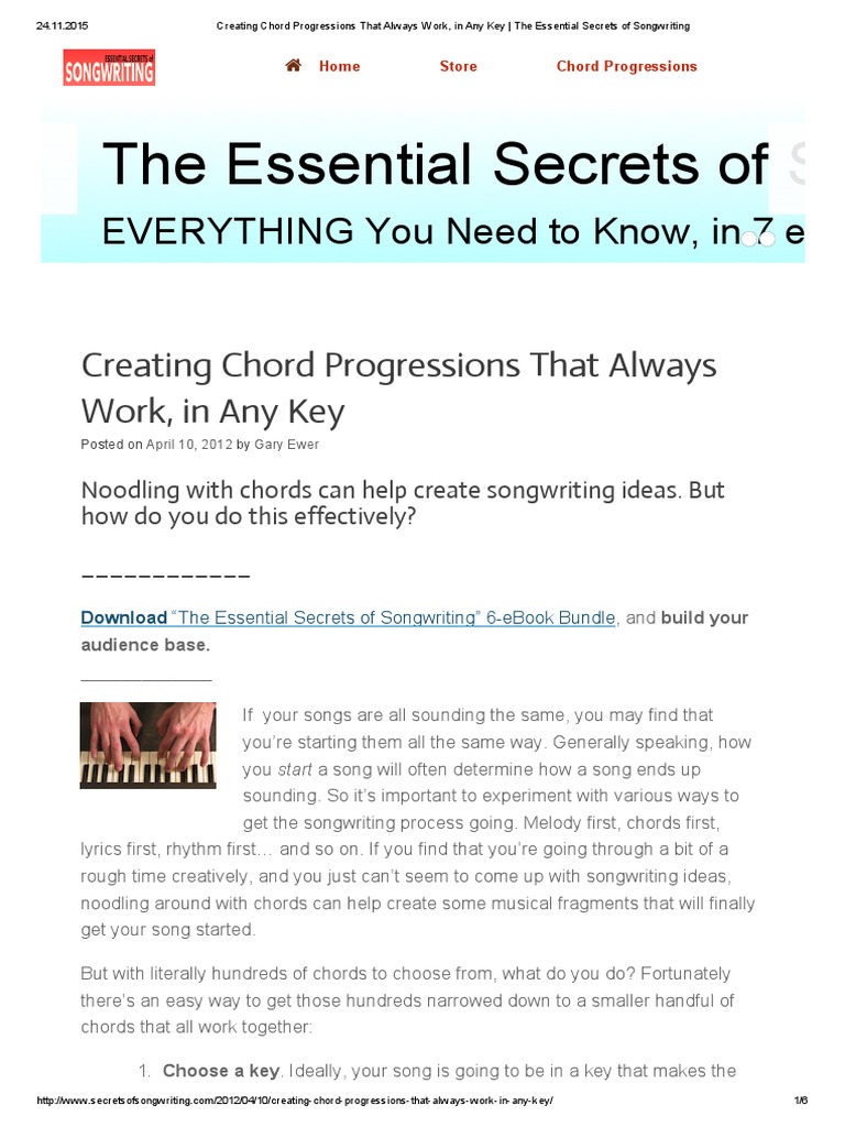 Creating Chord Progressions That Always Work, in Any Key - The ...