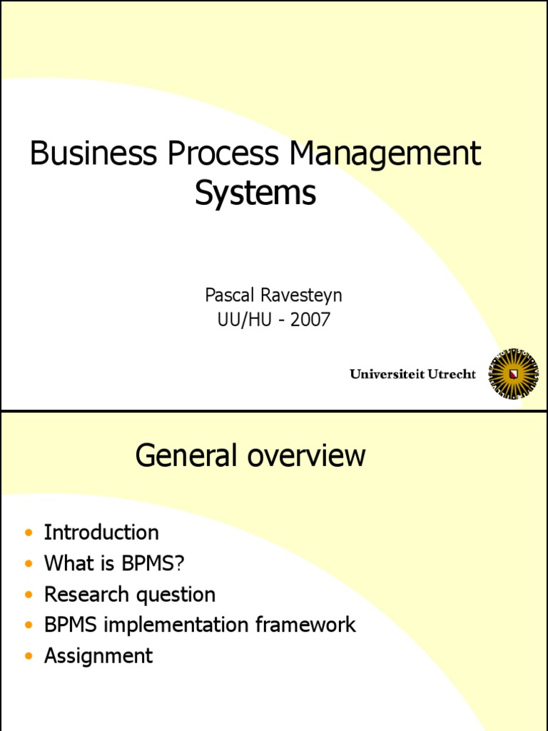 BPMS Implementation Approach - Elab2007 - Week 7 | PDF | Business Process Management | Service ...
