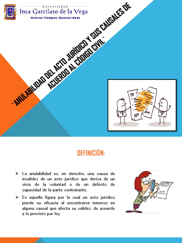 Anulabilidad Del Acto Jurìdico | PDF | Intención (Derecho Penal) | Nulo (ley)
