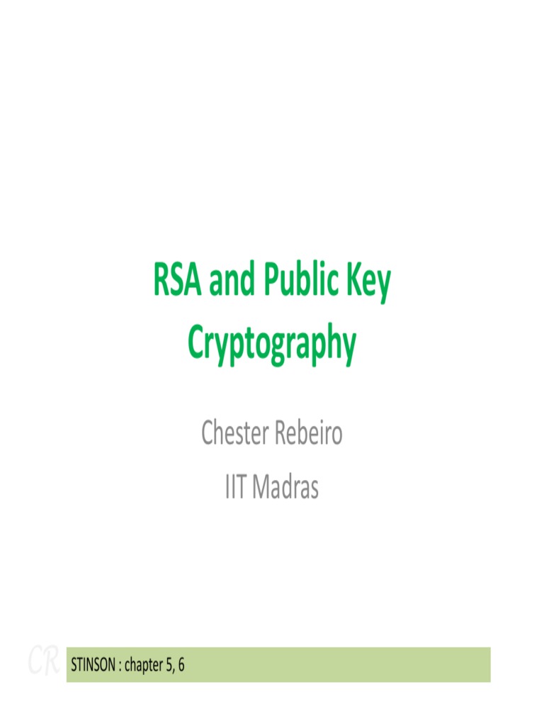 06 Rsa | PDF | Key (Cryptography) | Cryptography