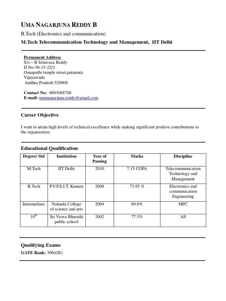 Nagarjuna Resume | PDF | Microcontroller | 3 G