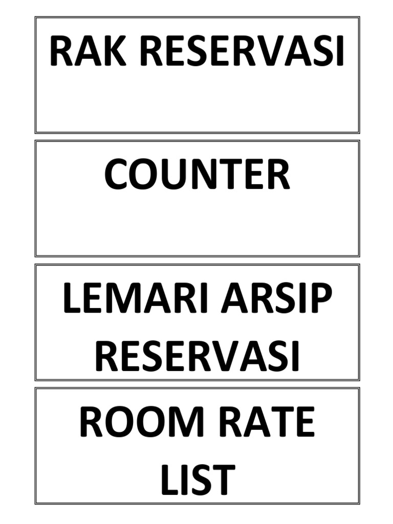 Hotel Reservation and Archive Rack Guide | PDF