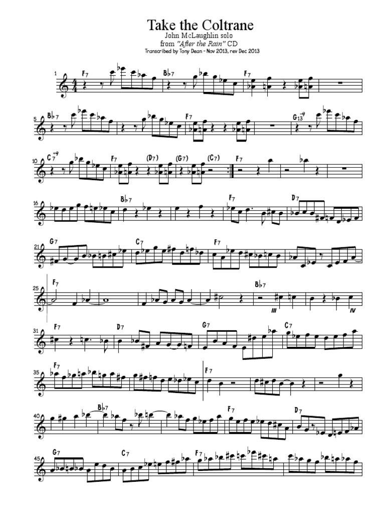 Take the Coltrane - Raw