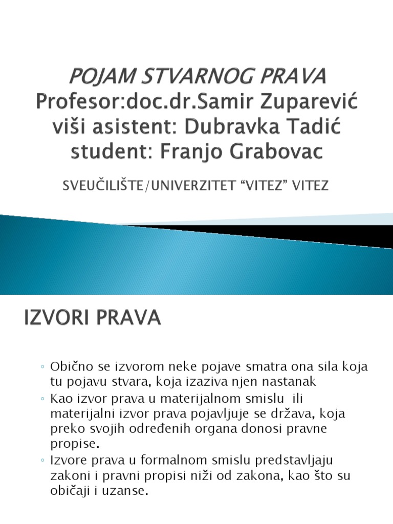 Prezentacija Uvod U Pravo | PDF