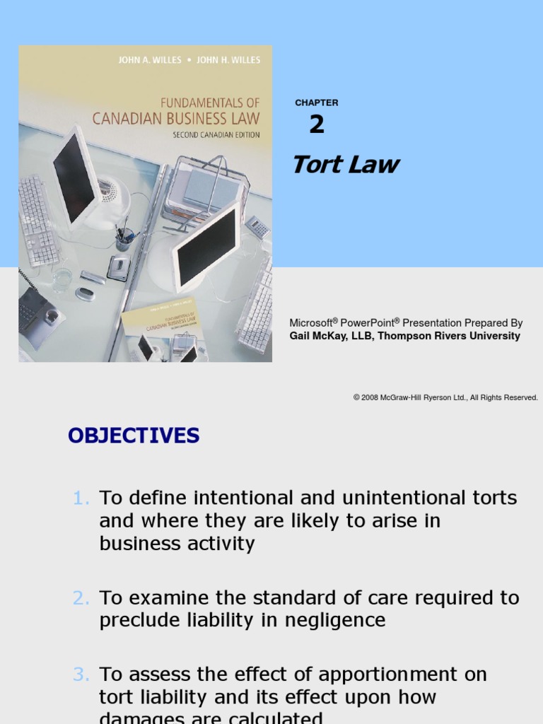 Tort Law: Microsoft Powerpoint Presentation Prepared by | PDF | Tort ...
