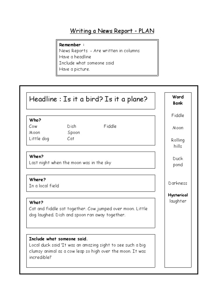 News Report Format | PDF