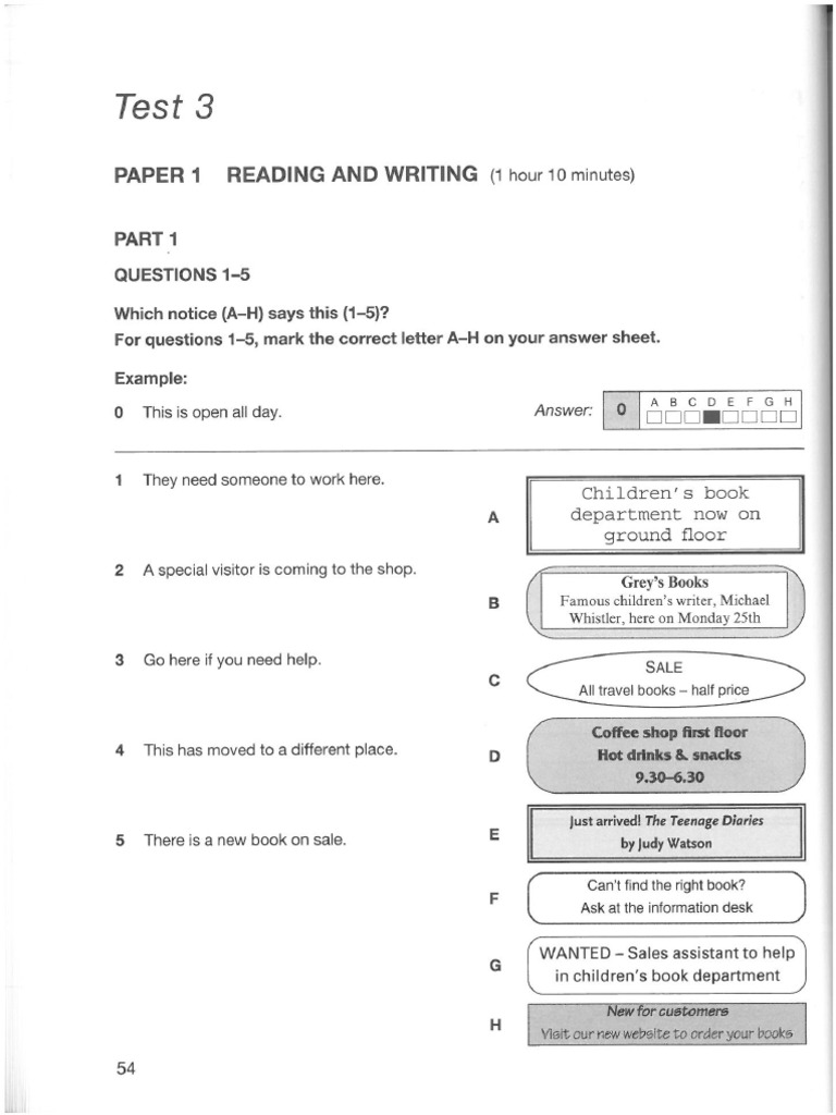Ket 5 Test 3&4 | PDF