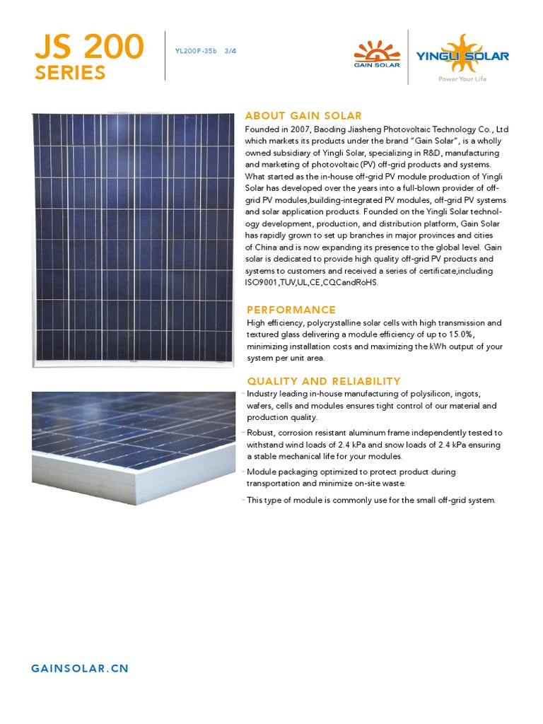 Panel 200 W | PDF | Photovoltaics | Solar Power