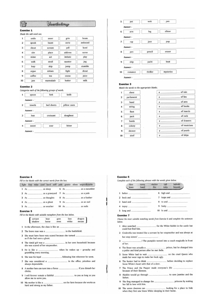 SPM Writing - Vocabulary Exercise | PDF
